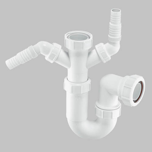 Tap-in - McAlpine Washing Machine Trap With 2 Inlet Spigots 40 mm