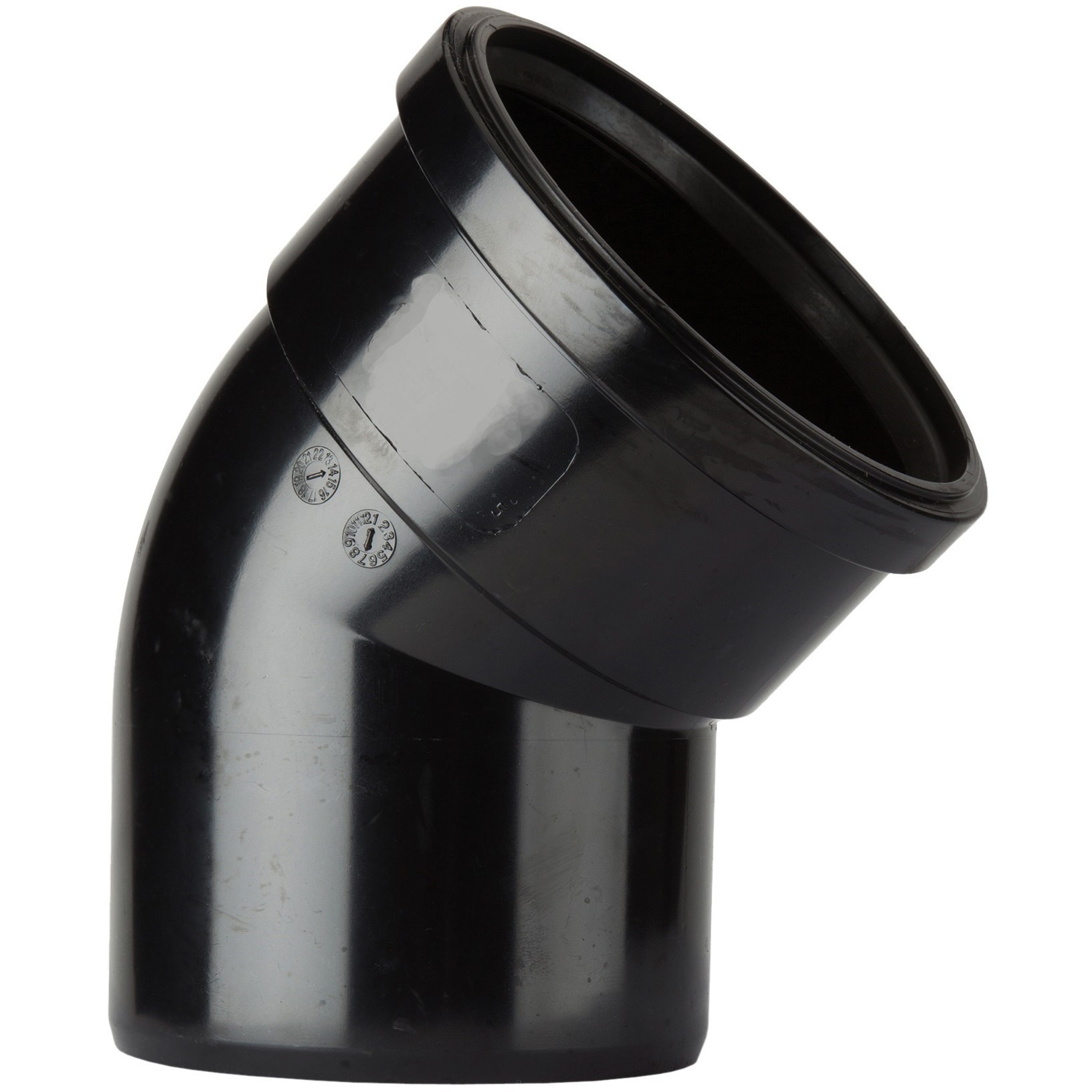 Tap-in - 4"" Solvent Soil Offset Single Socket 45° Bend Black | Order Now